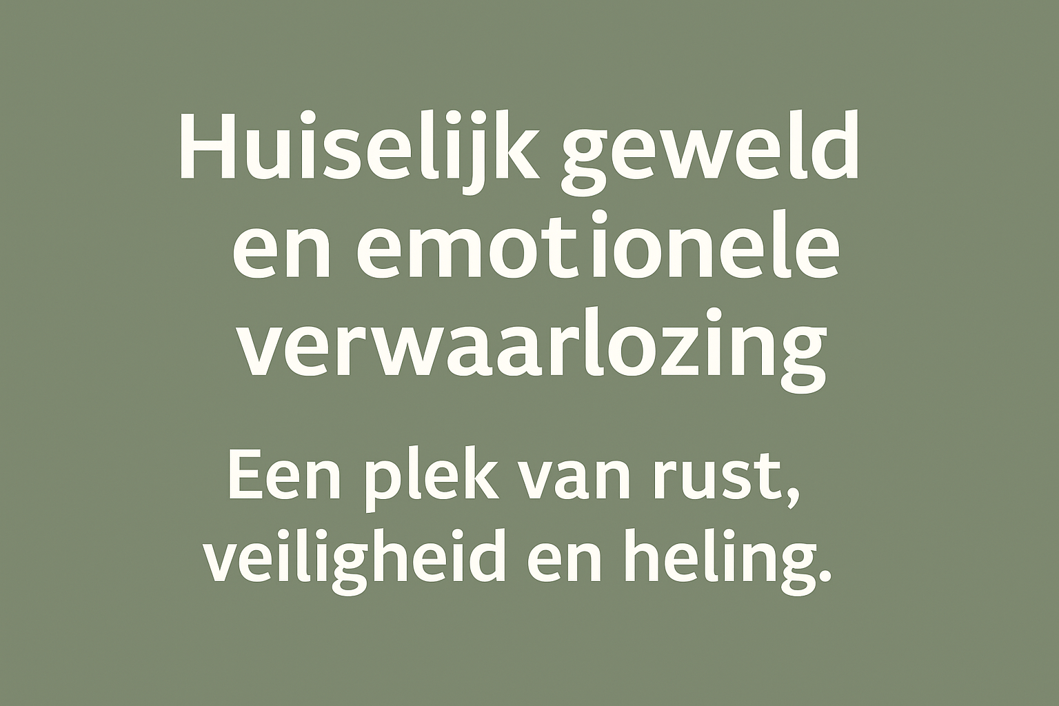 Huiselijk geweld helen met therapie: Een plek van rust en veiligheid ...